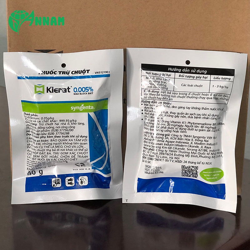 Thuốc diệt chuột Klerat- [ĐẶC TRỊ] chuột nhà, chuột đồng
